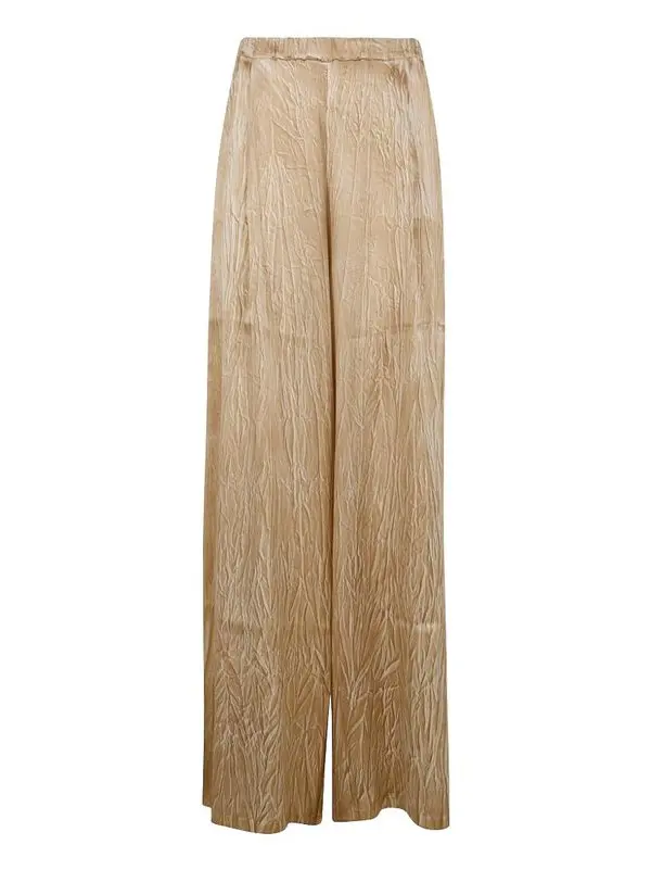 Avant Toi Silk Flared Leg Trousers - Multicolor