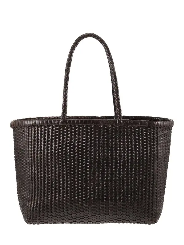 Dragon Diffusion Weave Braided Leather Bag - Brown