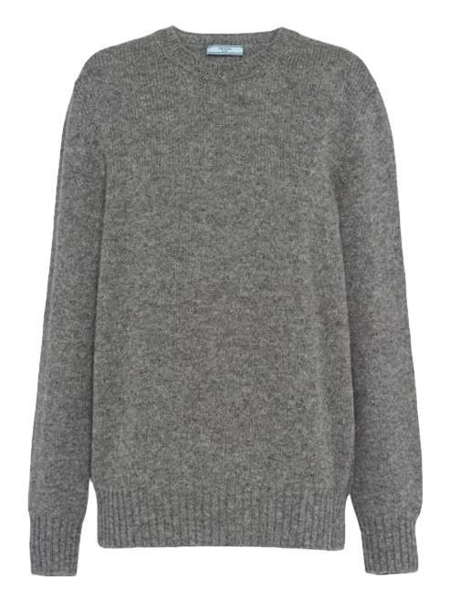 Prada Wool And Cashmere Crew Neck Sweater - Gray