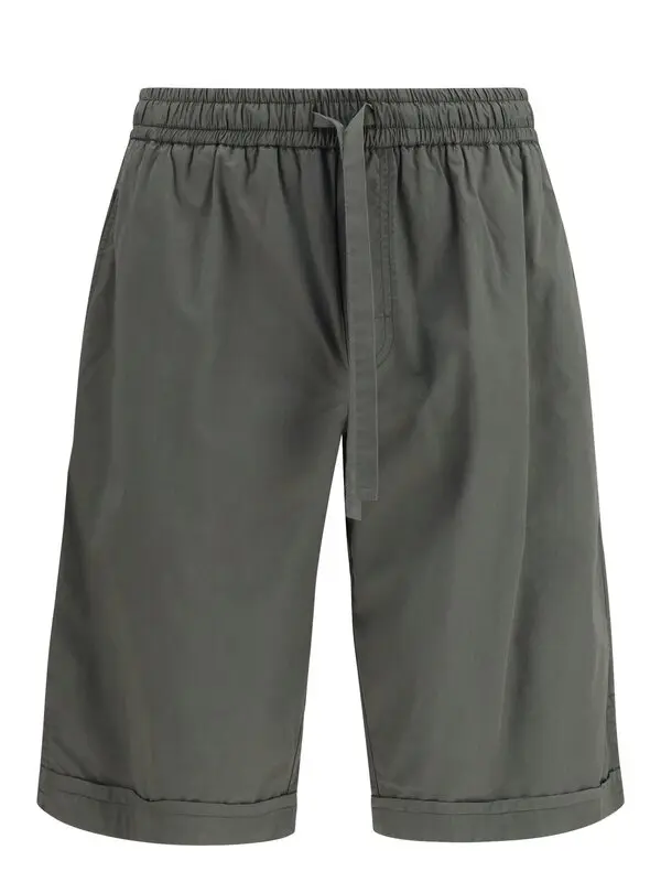Dolce & Gabbana Cotton Drawstring Pocket Shorts - Gray