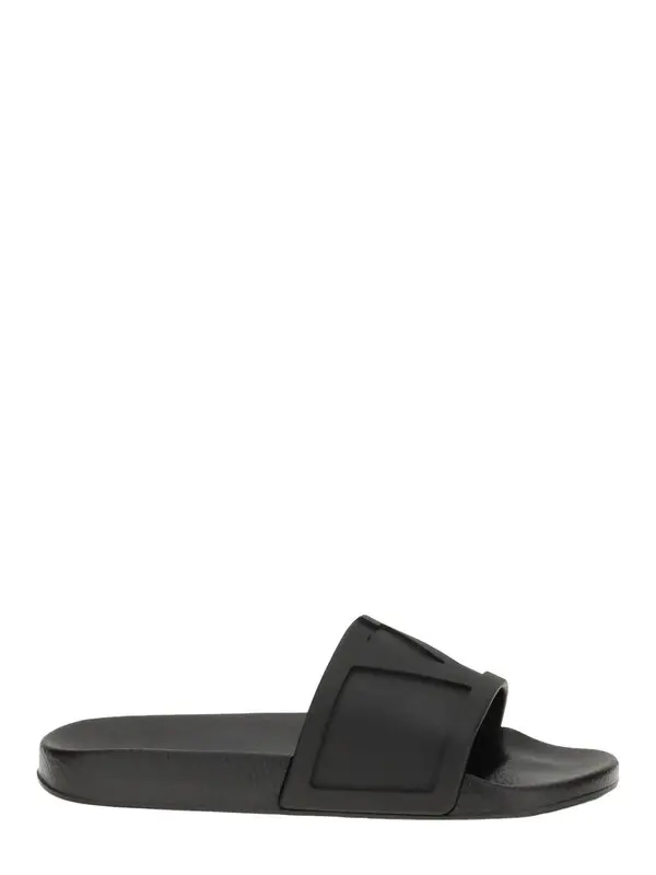 Valentino Garavani Coolside Rubber Pool Slides - Black