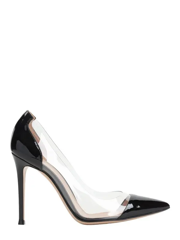 GIANVITO ROSSI Plexi Pointed Toe Pumps - Black