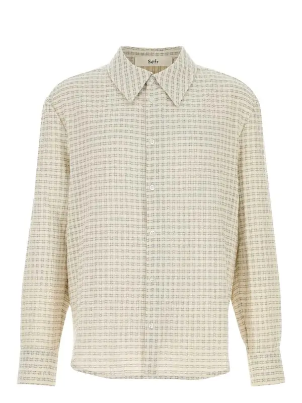 Séfr Embroidered Cotton Blend Wed Shirt - Multicolor