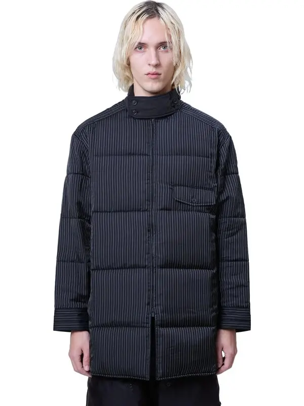 Yohji Yamamoto Padded Striped Jacket - Black