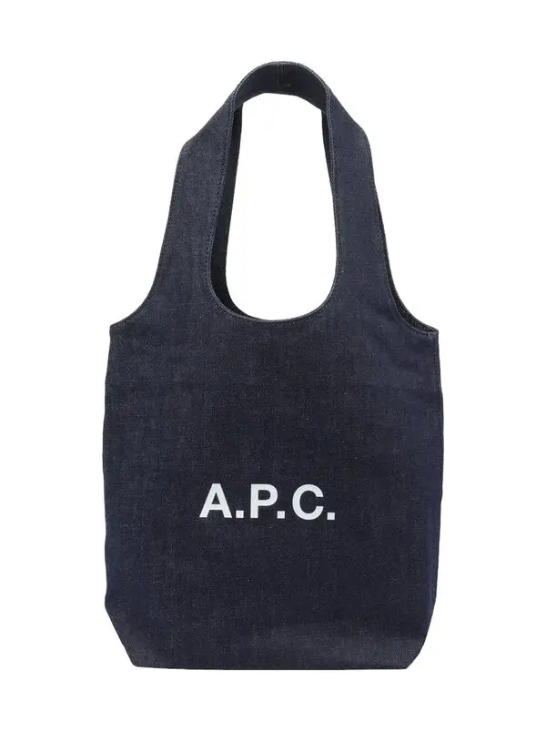 A.p.c. Dark Cotton Tote Bag - Blue