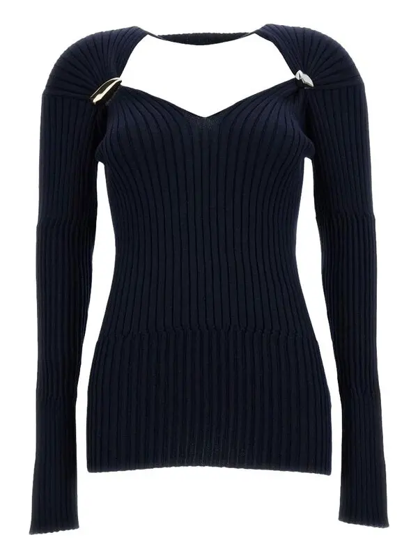 Bottega Veneta Cashmere And Silk Blend Ribbed V-neck Sweater - Multicolor
