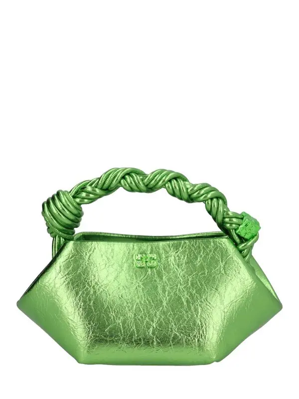 GANNI Mini Twisted Handle Bag - Green