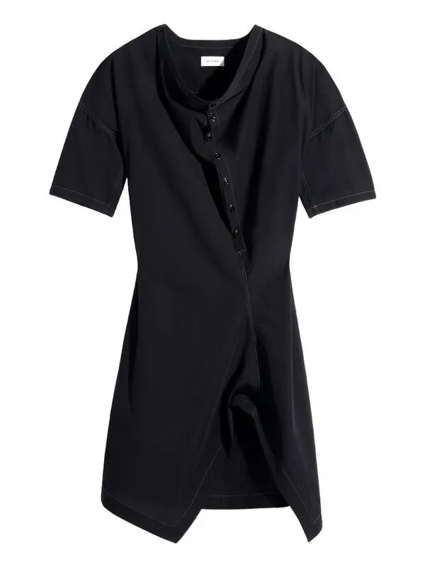 LEMAIRE Cotton Asymmetrical Hem Dress - Multicolor