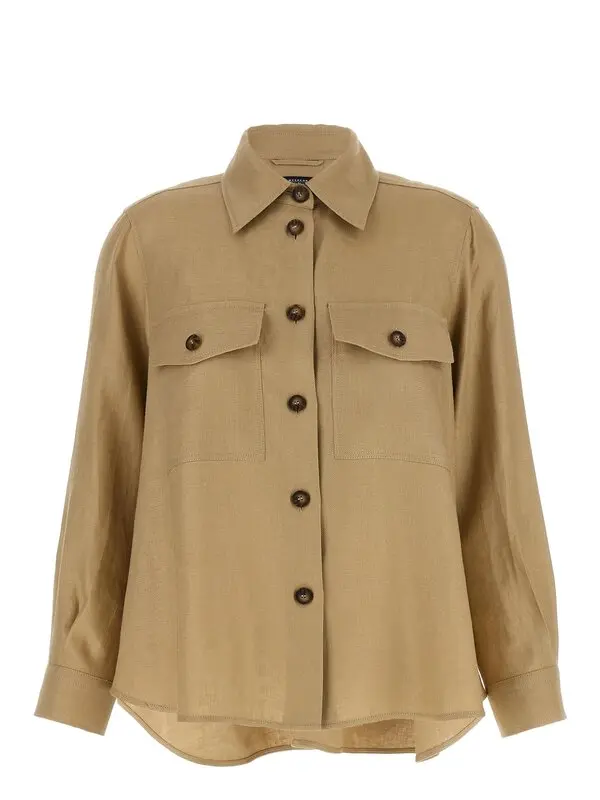 Max Mara Wikpomposa Linen Shirt - Cream