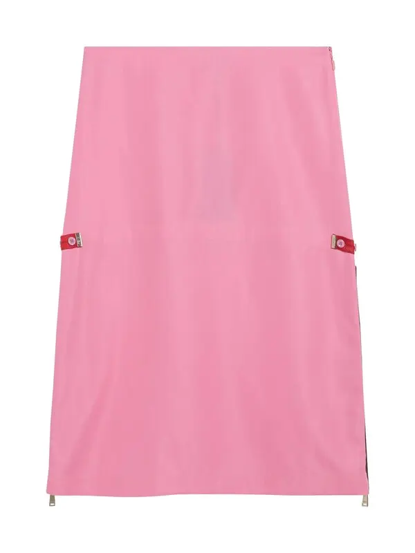 Fendi Technical Viscose Midi Pencil Skirt - Pink