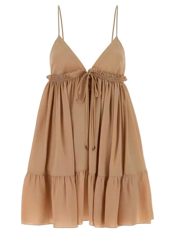 Chloé Silk Mini Dress - Orange