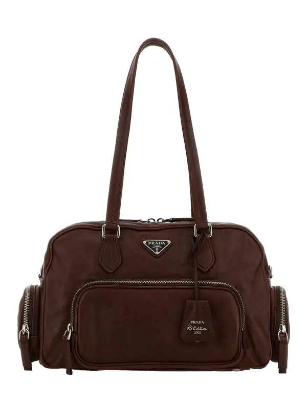Prada Chocolate Leather Shoulder Bag - Brown