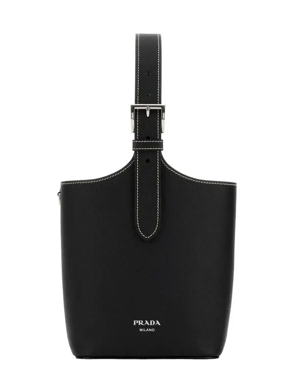 Prada Leather Shoulder Bag - Black
