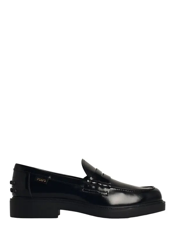TOD'S Leather Loafers - Black