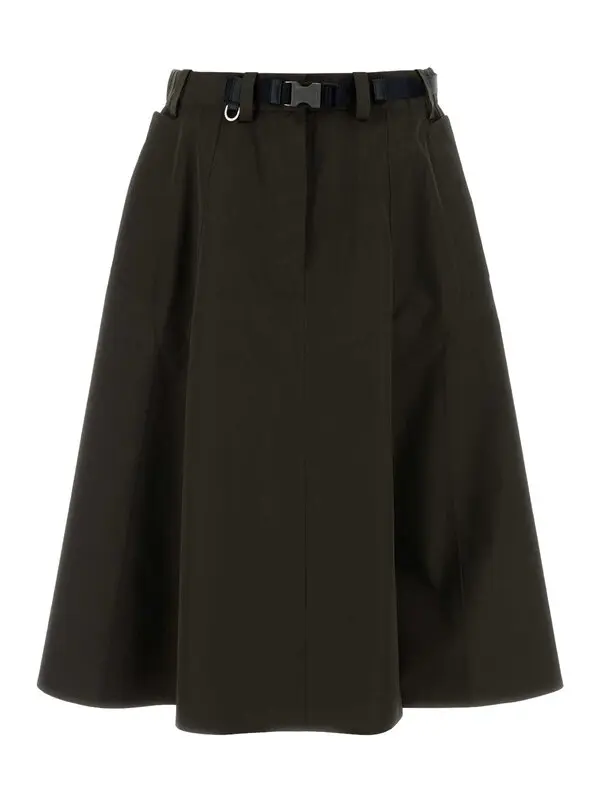 Prada Army Tech Fabric Skirt - Green