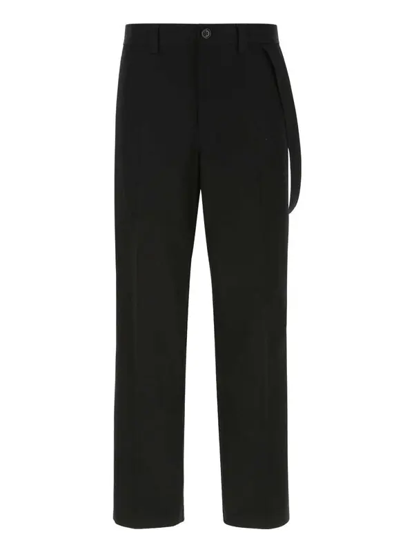 Burberry Cotton Wide-leg Pants - Black