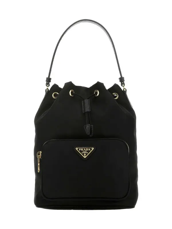 Prada Re-nylon Duet Bucket Bag - Black