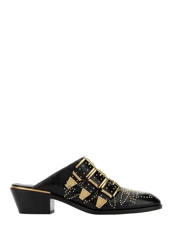 Chloé Leather Susan Mules - Black
