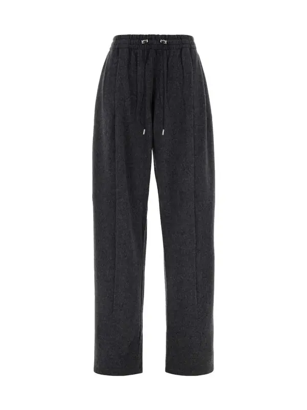 Prada Wool Blend Drawstring Pants - Gray