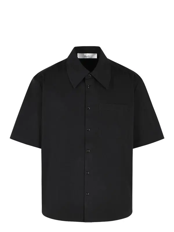 Séfr Waylon' Cotton Shirt - Black