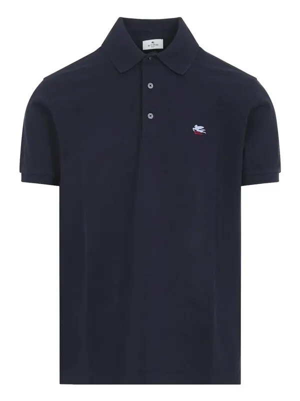 Etro Roma Plain Polo - Blue