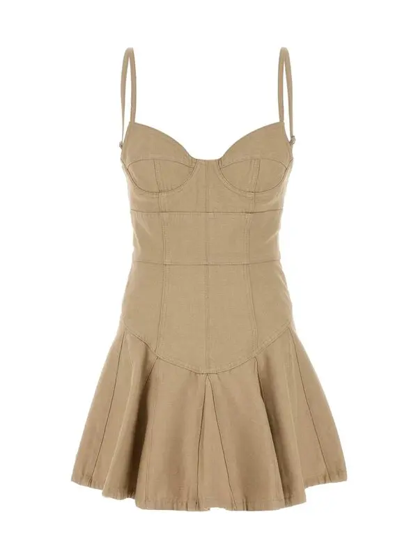 Dsquared2 Sand Denim Mini Dress - Brown