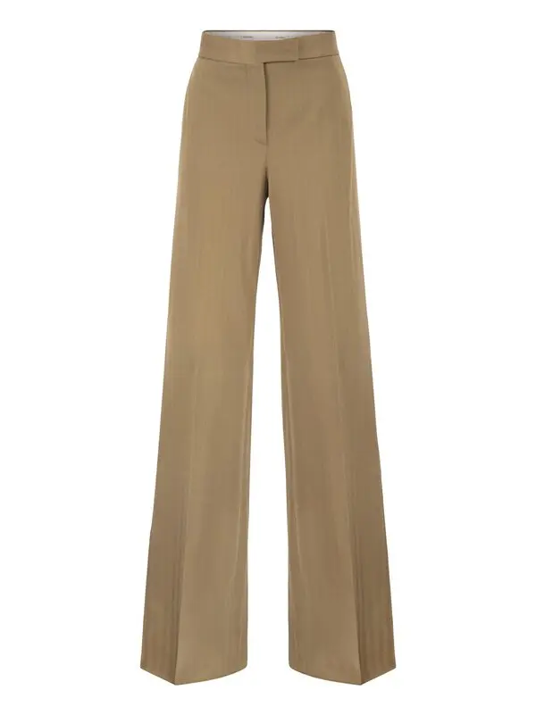Max Mara Cotton Wide-leg Trousers - Multicolor