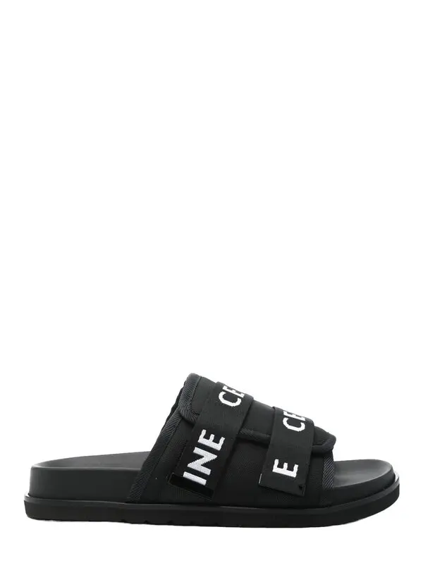 Celine Logo Print Strappy Sandals - Multicolor