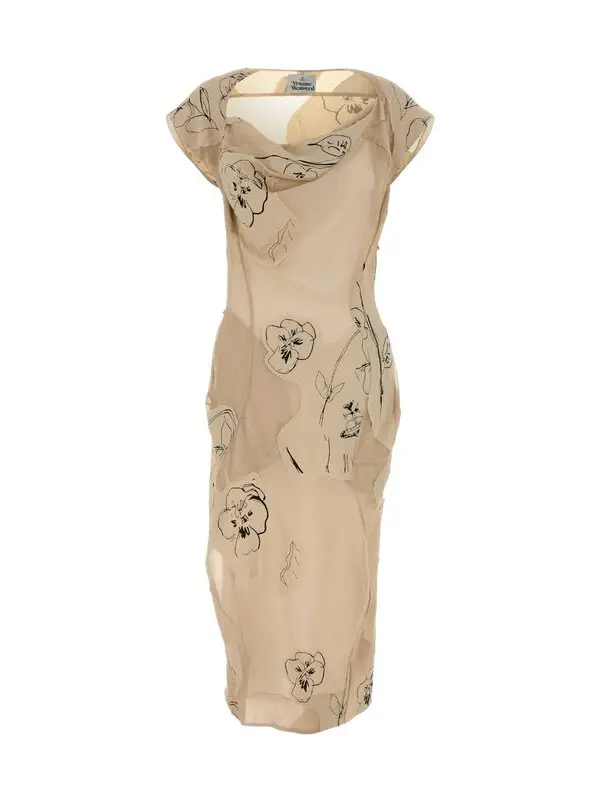 VIVIENNE WESTWOOD Printed Jersey Ionian Dress - Multicolor