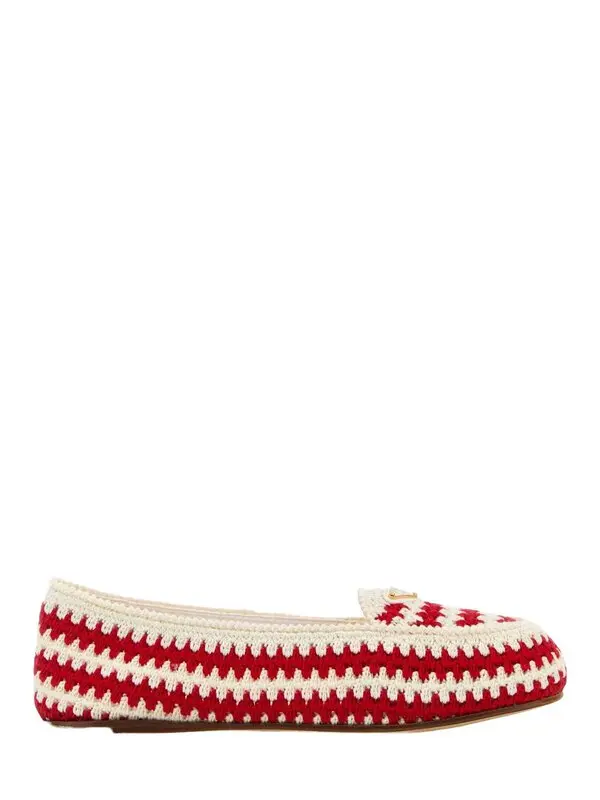 Prada Embroidered Crochet Loafers - Multicolor