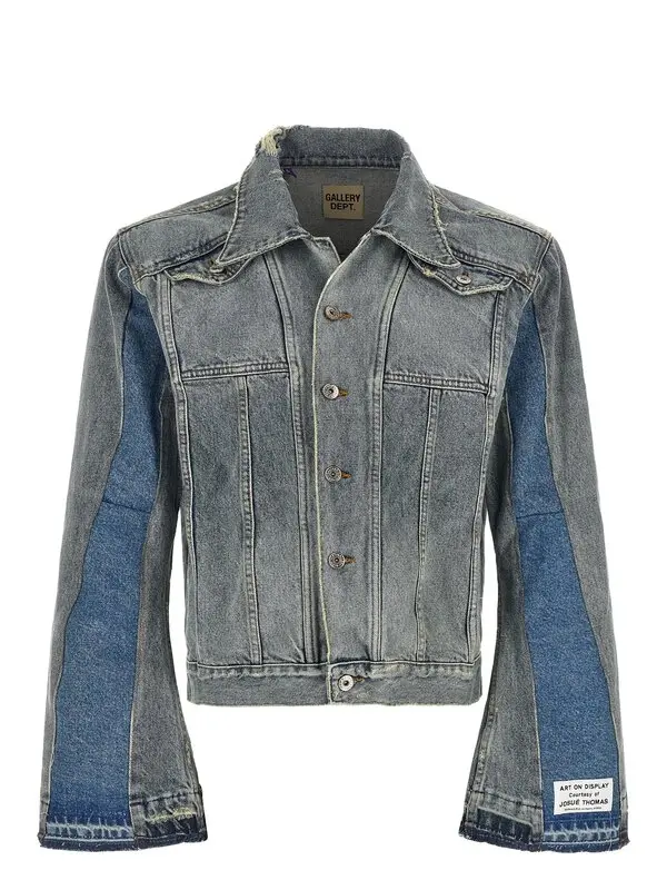 GALLERY DEPT. Ford Trucker Jacket With Patchwork And Flared Sleeves - Blue