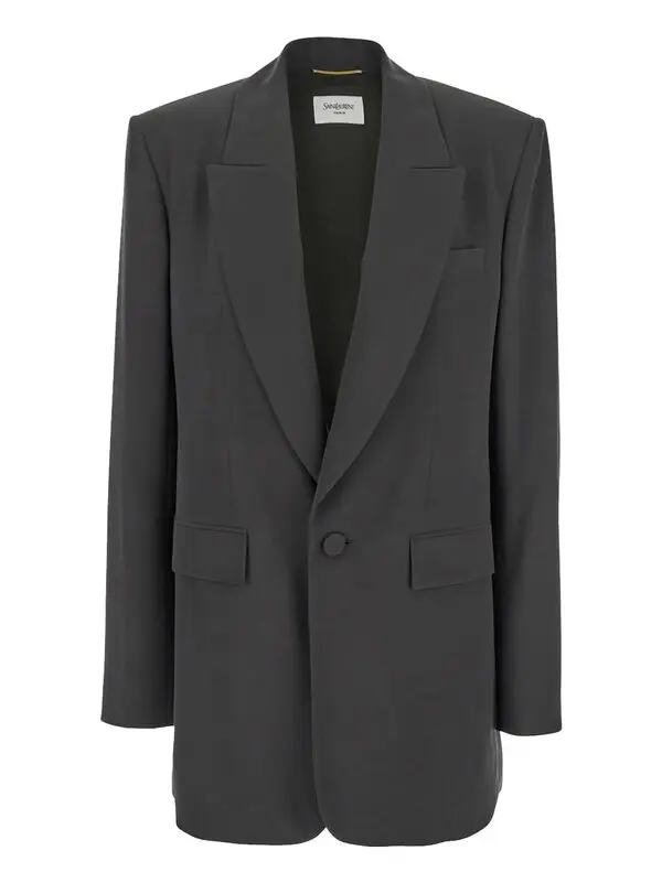 Saint Laurent Single-breasted Jacket With Peak Lapels - Multicolor