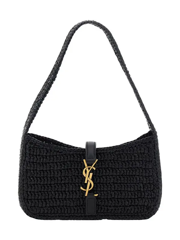 Saint Laurent Le 5 A 7" Shoulder Bag In Raffia - Multicolor