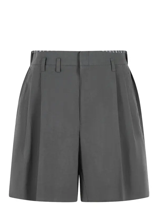 MAISON MARGIELA Cotton Blend Bermuda Shorts - Gray