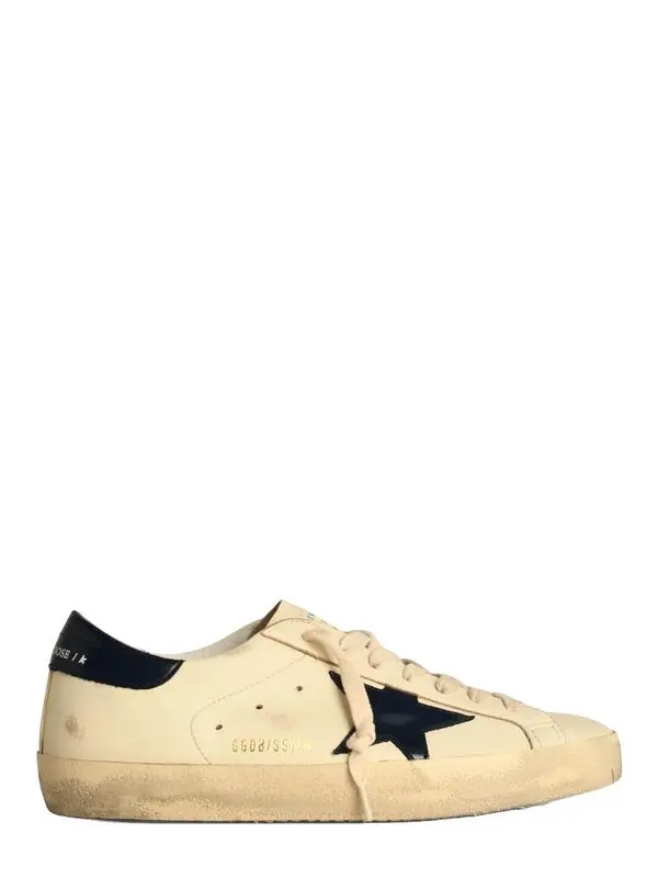 GOLDEN GOOSE Super-star Classic Sneakers In White Nappa Leather - Cream