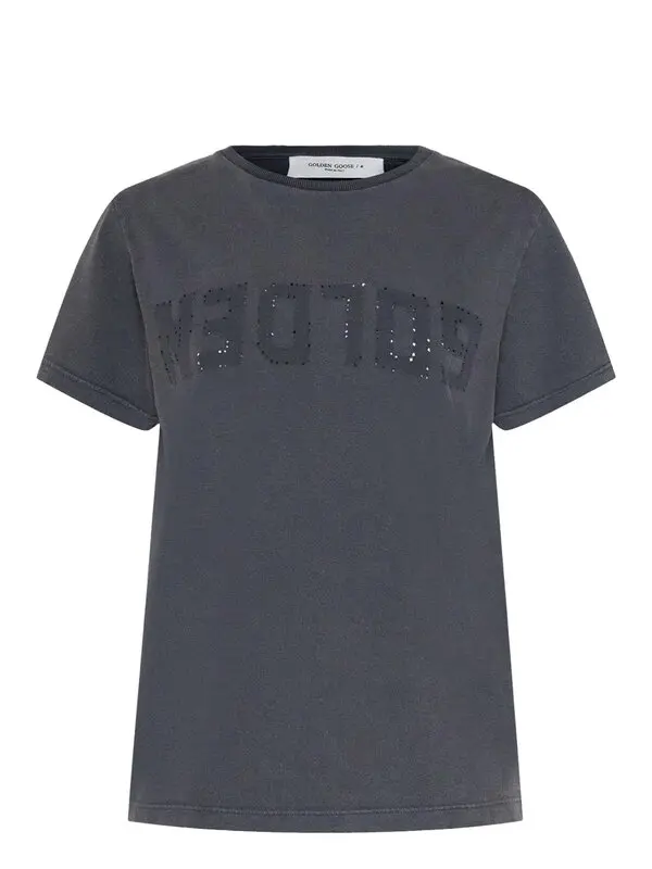 GOLDEN GOOSE Distressed Cotton T-shirt - Multicolor