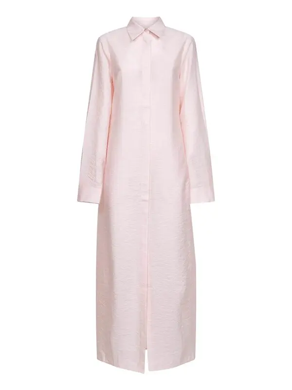 TOTEME Bloom Silk Blend Long Parachute-style Shirt Dress - Multicolor