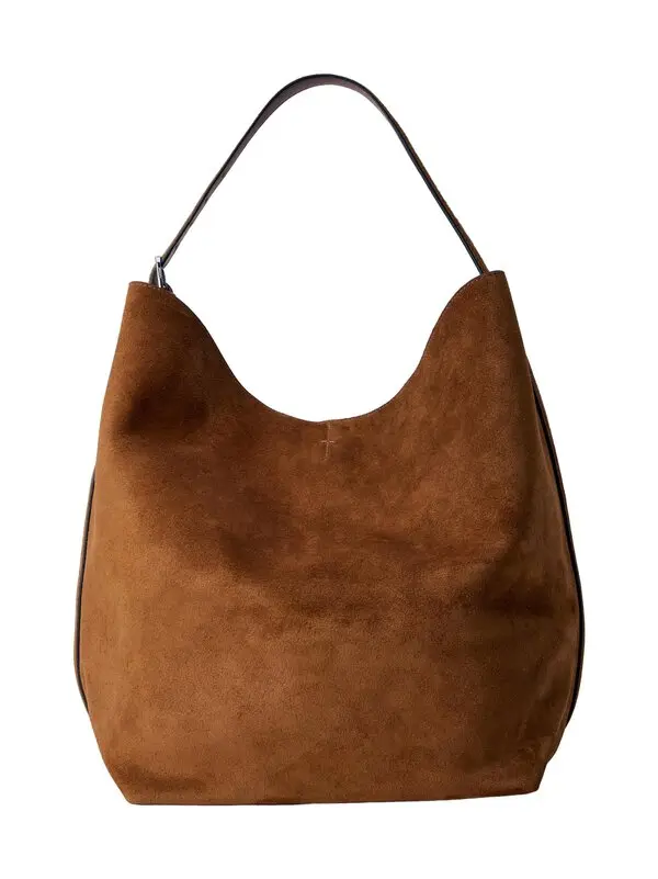TOTEME Suede Belted Tote Bag - Brown