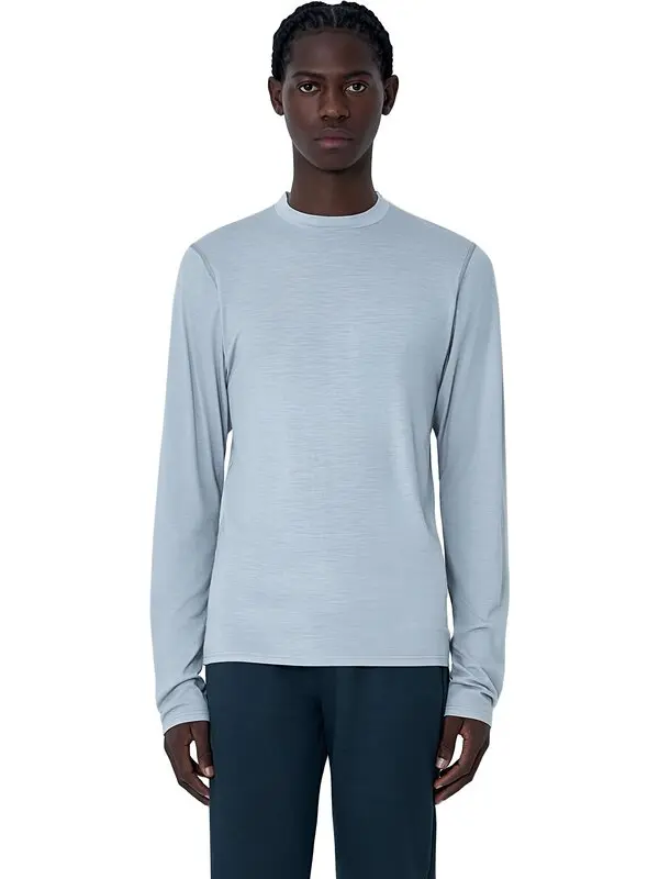 RIER Long Sleeve Crewneck Top - Gray