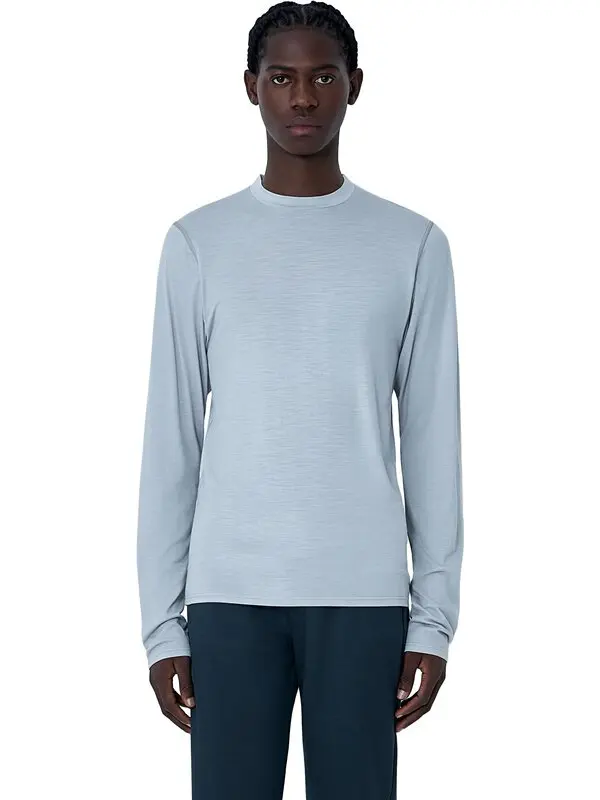 RIER Long Sleeve Crewneck Top - Gray