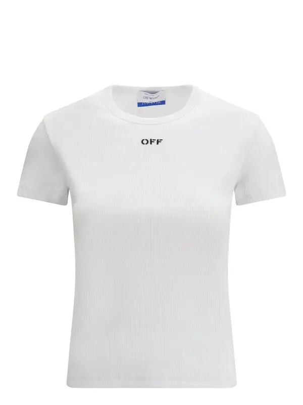Off-White Off Stamp Rib Basic T-shirt - White