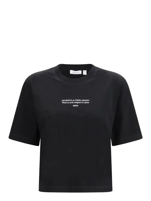 Off-White Made On Earth, Designed On A Plane" T-shirt - Black