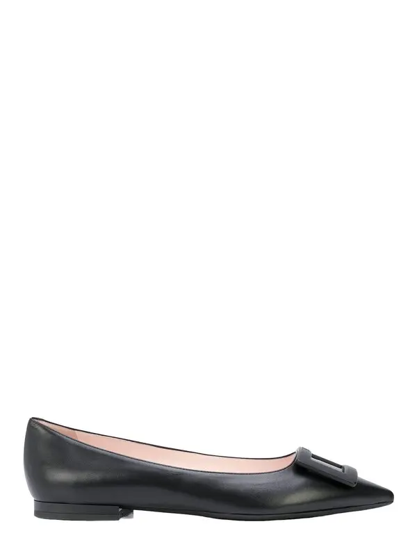ROGER VIVIER Gommettine Leather Buckle Ballet Flats - Multicolor