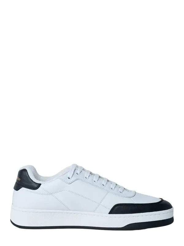 Saint Laurent Sl 61 Leather Low Top Sneakers - White
