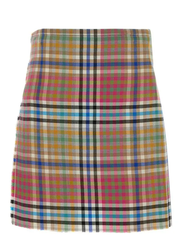 VIVIENNE WESTWOOD Embroidered Wool Mini Skirt - Multicolor