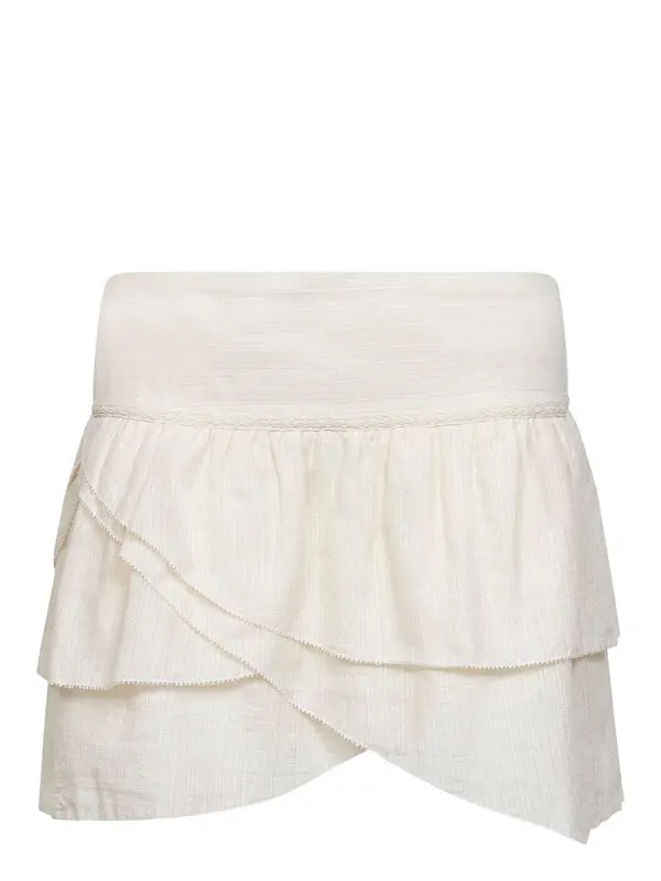 Isabel Marant Étoile Ecru Gauze Dejha Mini Skirt - Multicolor