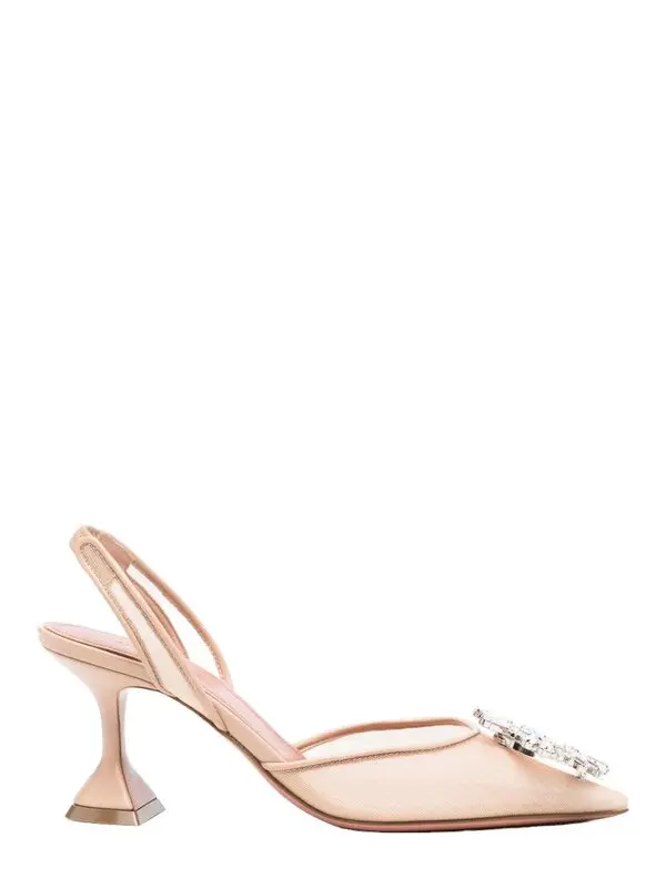 Amina Muaddi Begum Embellished Slingback Pumps - Multicolor