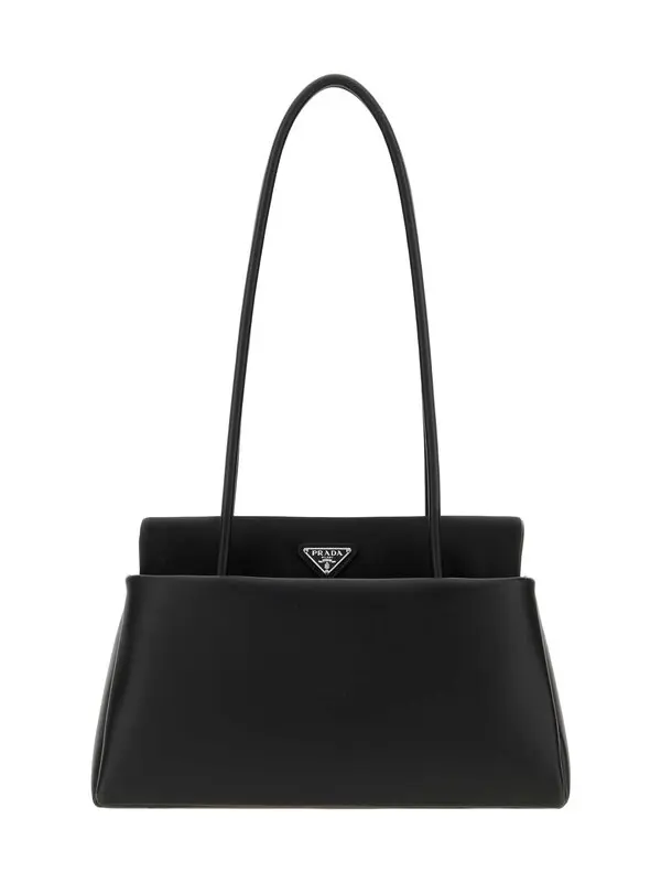 Prada Leather Medium Shoulder Bag - Black