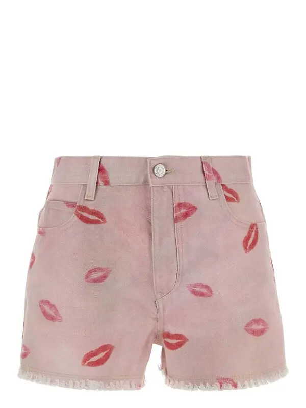 Isabel Marant Étoile Printed Denim Shorts - Multicolor