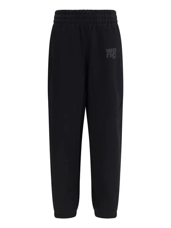 Alexander Wang Puff-print Logo Sweatpants - Black